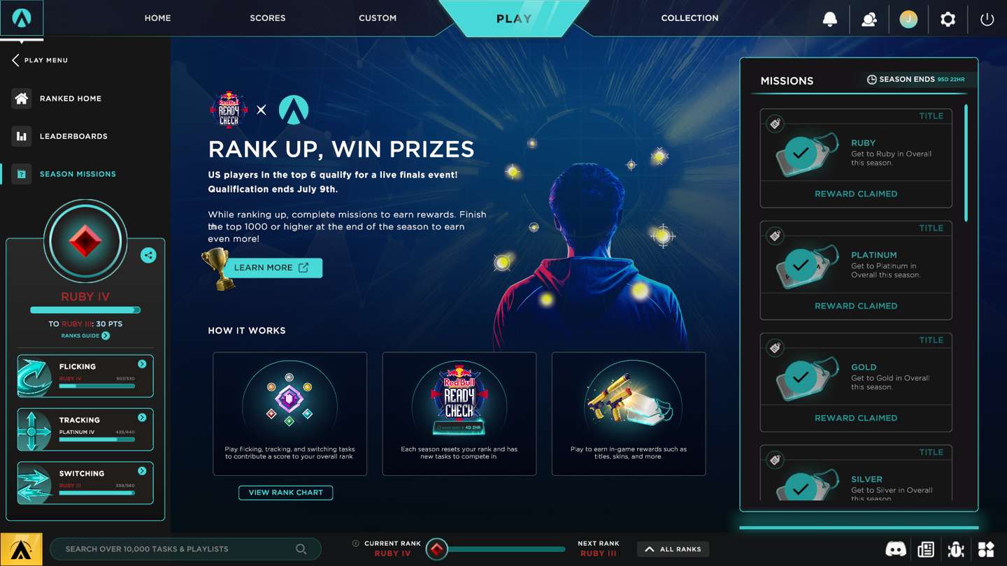 FPS 游戏练枪软件《Aimlabs》Steam 正式版上线，推出排位模式_【快资讯】