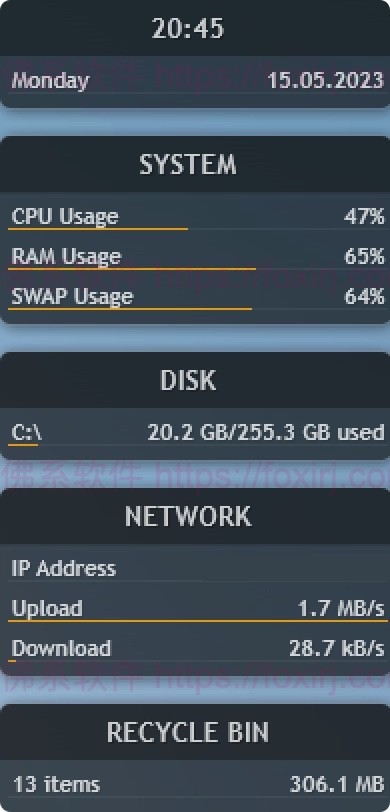 雨量计Rainmeter v4.5.18 桌面个性化定制-NobyDa