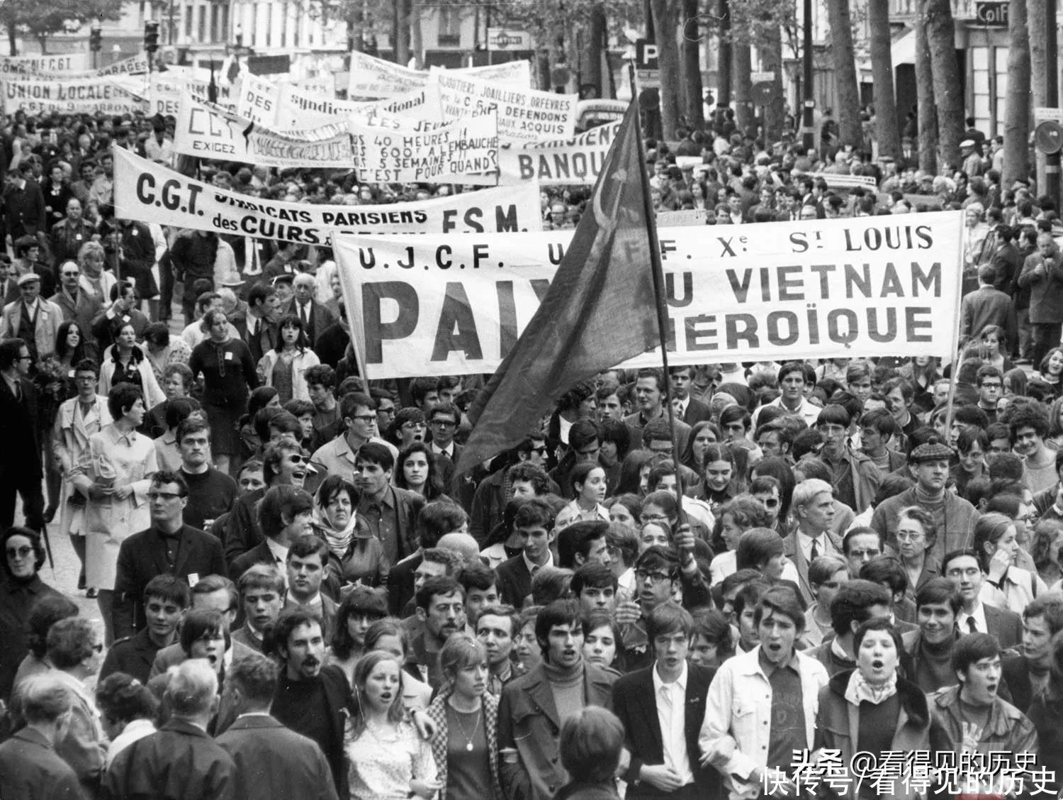 1968年巴黎五月风暴 大学生大战法国警察 -6park.com